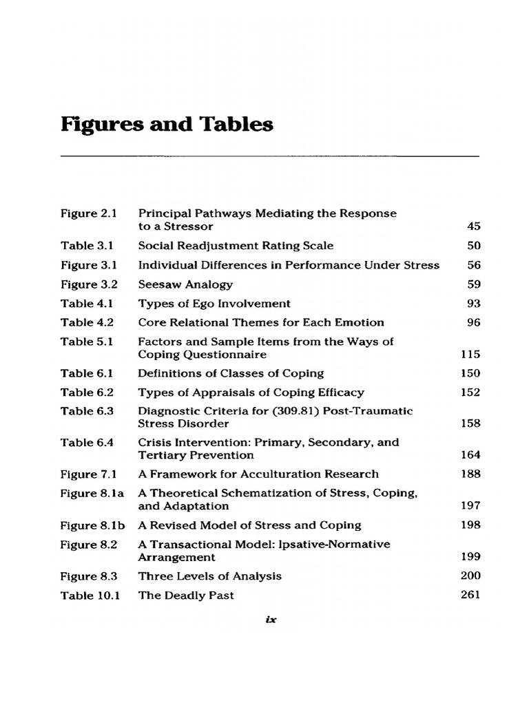 3stress and Emotion A New Synthesis - (Figures and Tables) | PDF ...