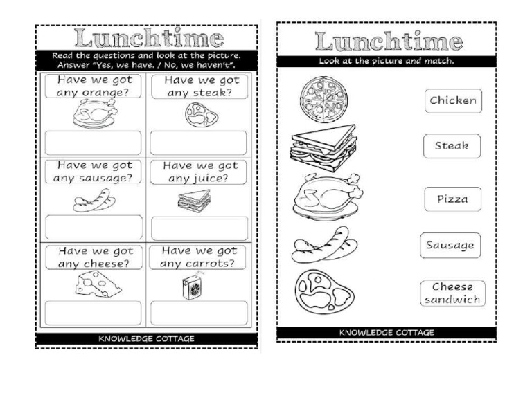 Year 1 Lunchtime | PDF