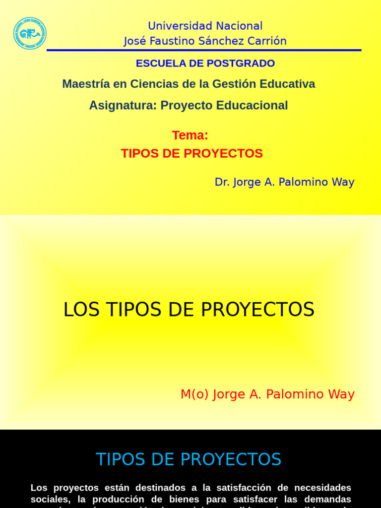 Tipos de Proyectos | PDF | Bienes | Constructivismo (filosofía de la educación)