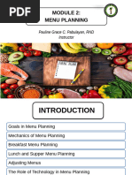 N4-Nutrition-and-Menu-Planning | PDF | Menu | Lunch
