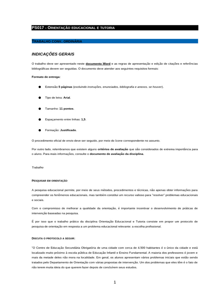 PS017 Trab CO Por - v0r1 | PDF | Etnografia | Aprendizado