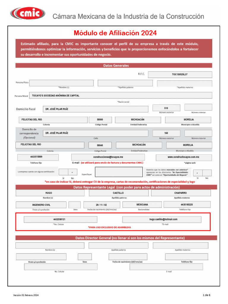 Afiliacion Cmic | PDF | México
