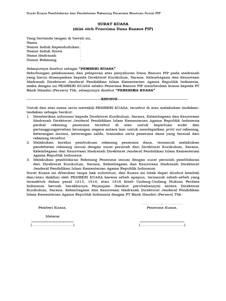 Formulir SKPR PIP | PDF