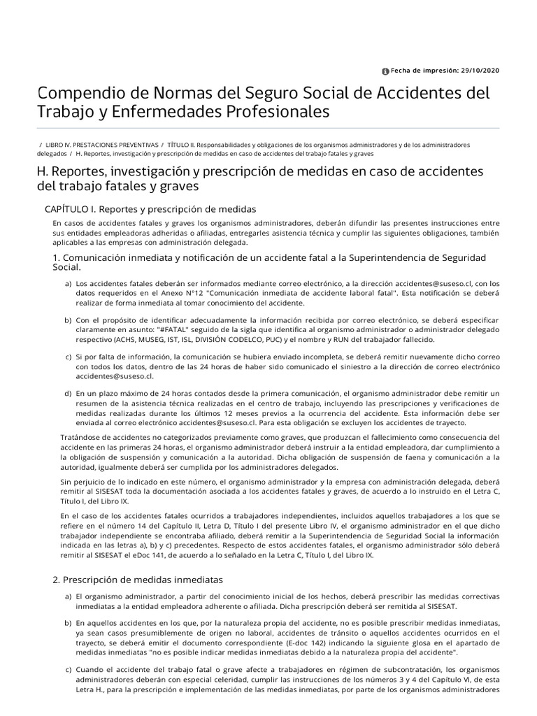 Compendio Accidente Grave y Fatal | PDF | Estatuto de limitaciones