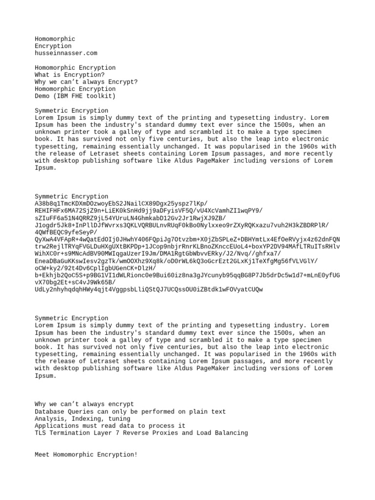 001 Homomorphic-Encryption | PDF | Encryption | Databases