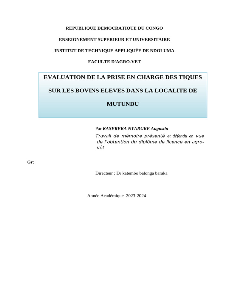 Augustin Nyaruke TFC Introduction-1 | PDF | Technologie et ingénierie