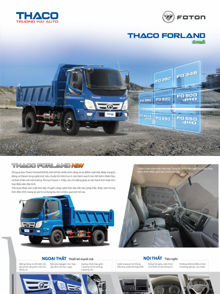 Catalogue Thaco Forland Duoi 6tan | PDF