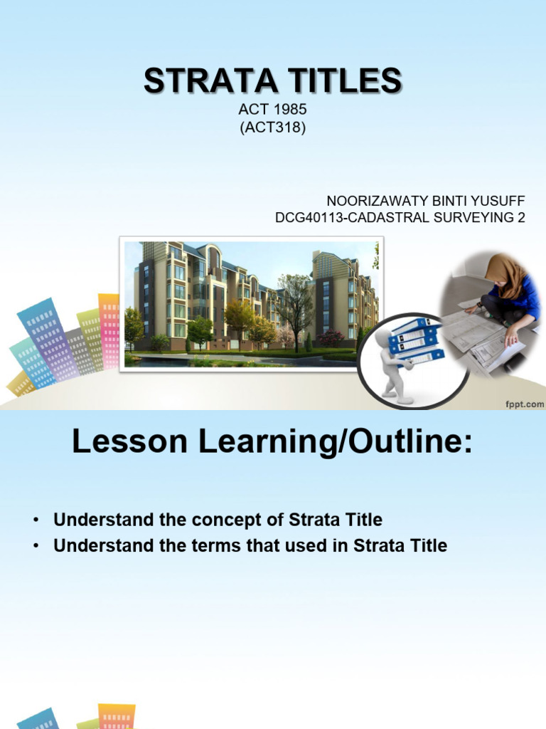 Overview of Strata Titles Act 1985 | PDF | Land Lot | Private Law