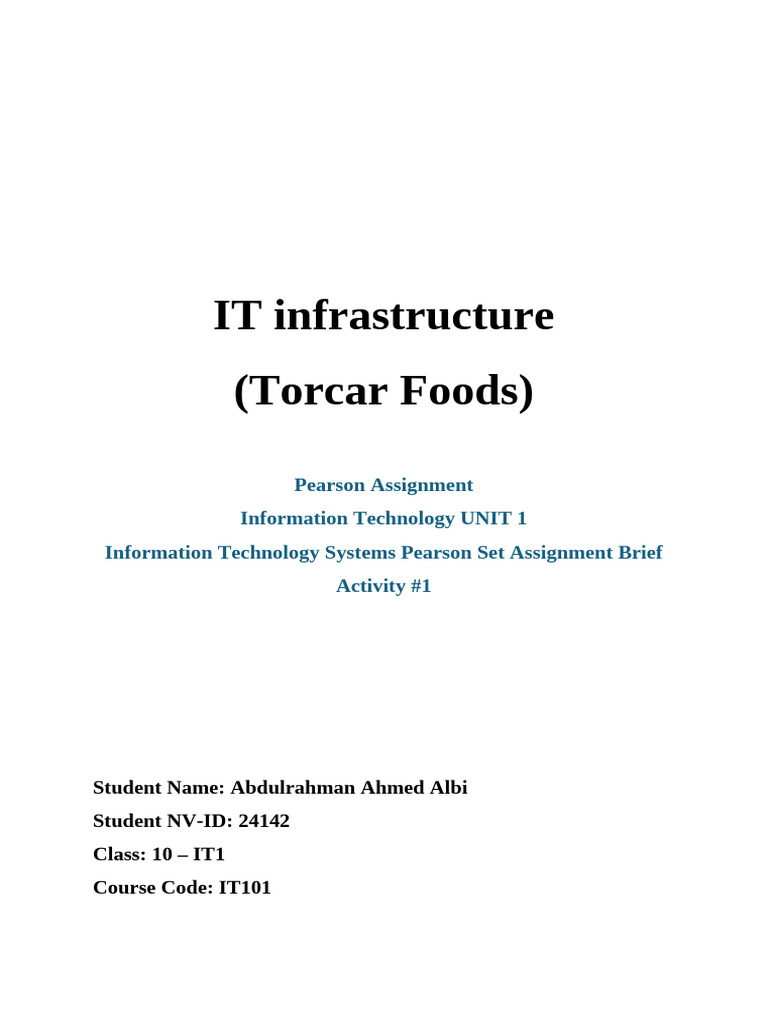 Pearson Assignment Information Technology 1 | PDF | Computer Network ... Pearson Assignment Information Technology 1 | PDF | Computer Network ...