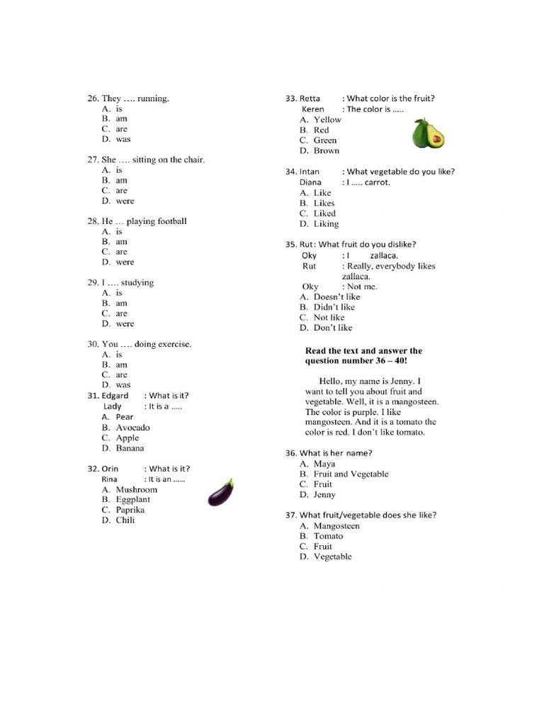 Fruits Soal Dan Materi Kelas 3 Bahasa Inggris | PDF