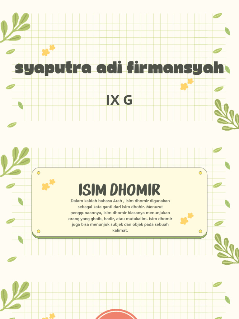 Isim Dhomir Syaputra Adi Firmansyah | PDF
