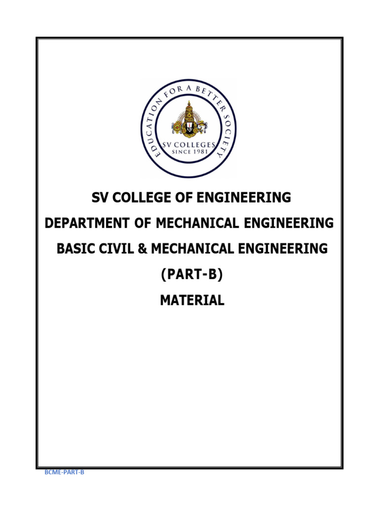 BCME - Part-B Material | PDF | Internal Combustion Engine | Machining