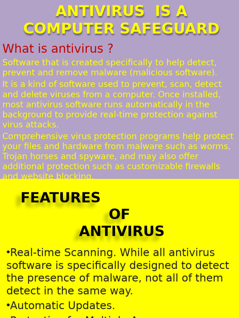Antivirus Is A Computer Safeguard | PDF | Computers