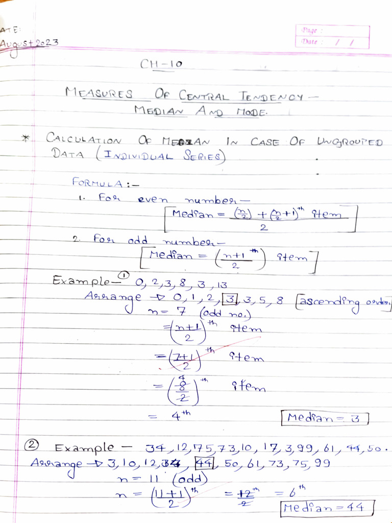 Ch-10 Statistics Class 11 | PDF | Robust Statistics