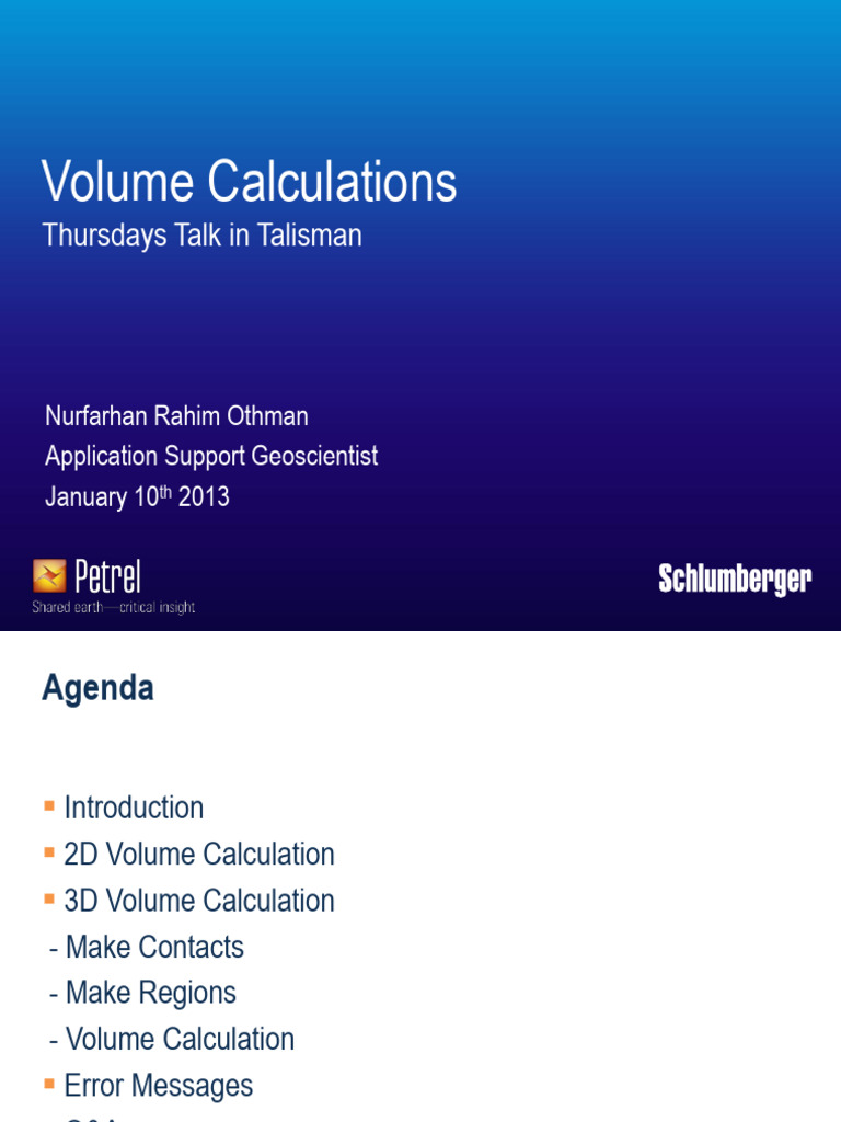 Volume Calculation | PDF | Volume | Porosity
