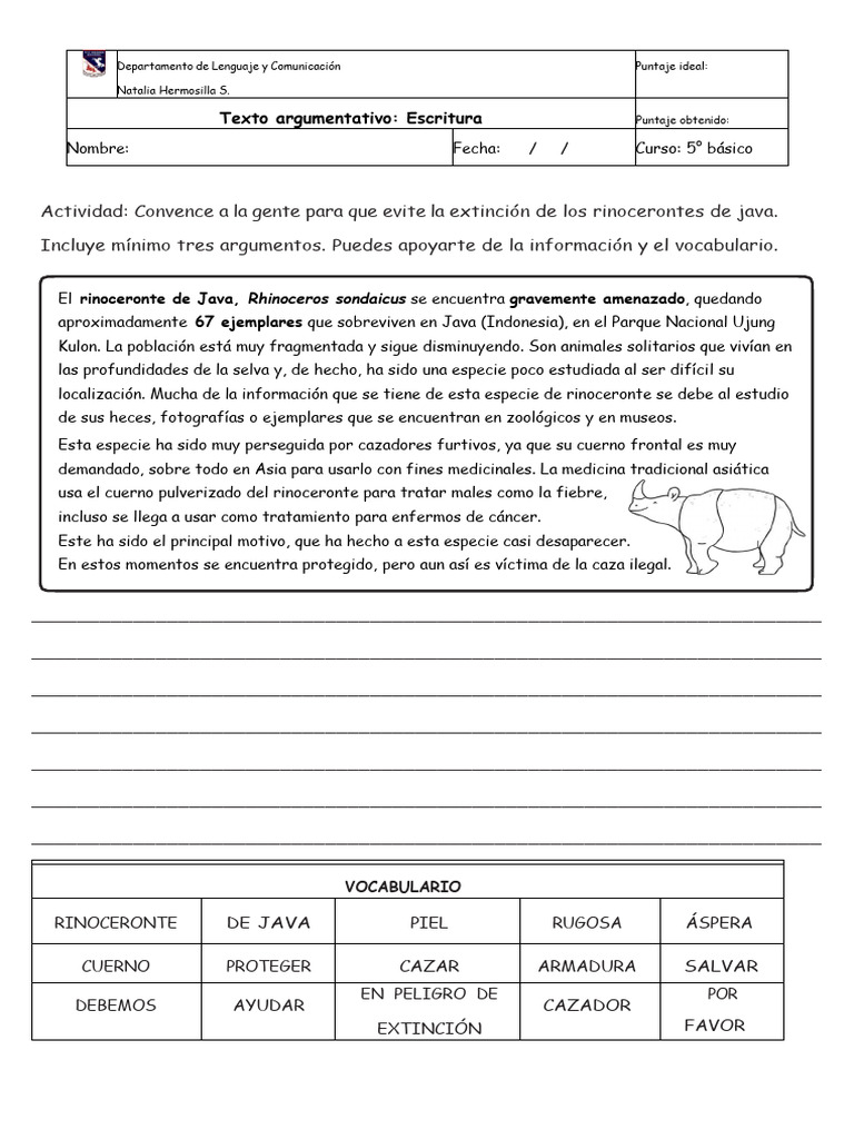 Salvar al rinoceronte de Java | PDF | Rinoceronte