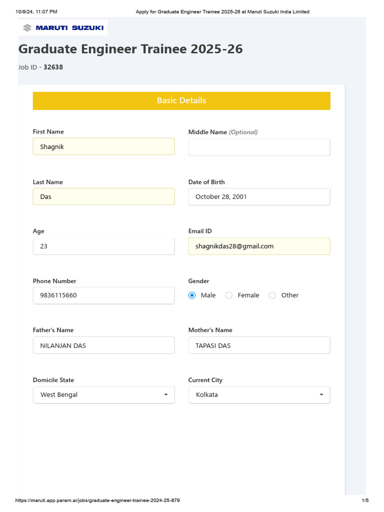 Graduate Engineer Trainee Profile | PDF