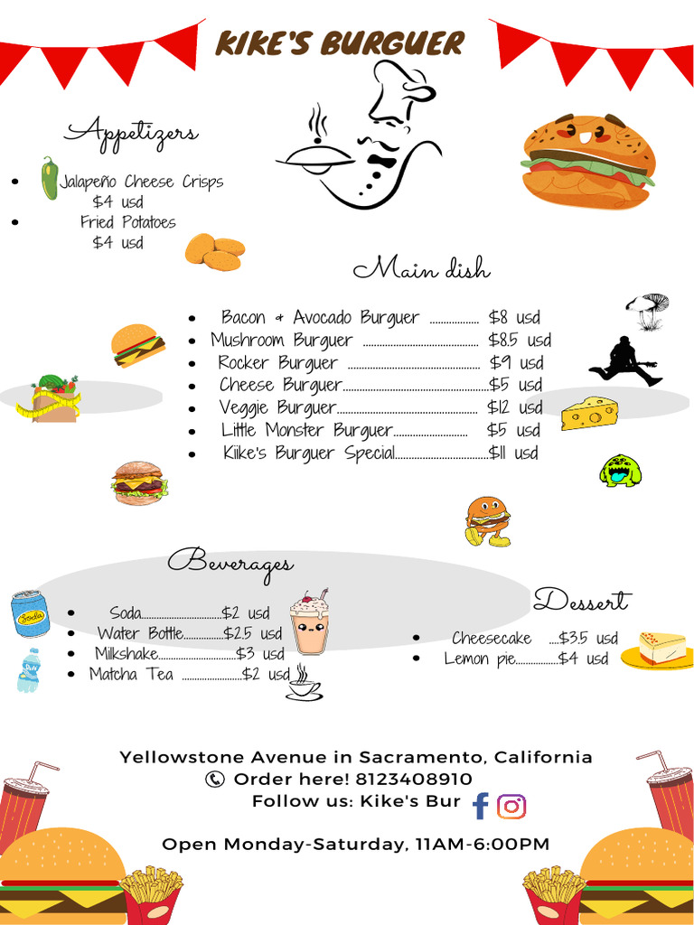 Menu Ingles | PDF | Cooking, Food & Wine | Home & Garden