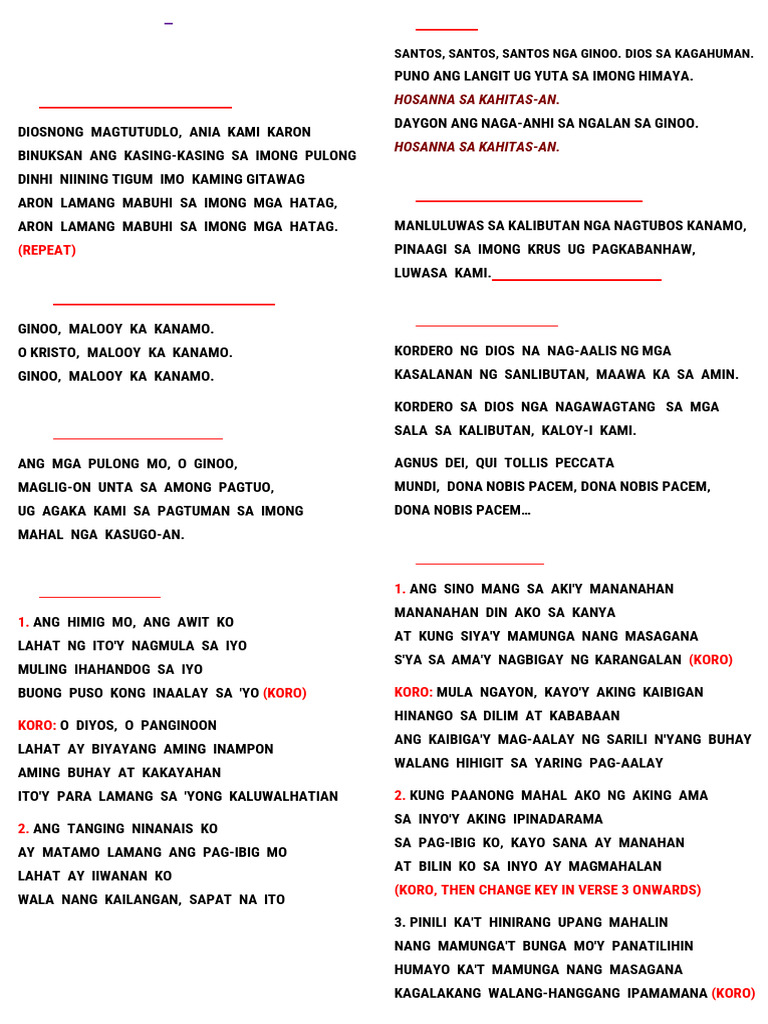 Mass-Songs-March-27-2024 | PDF