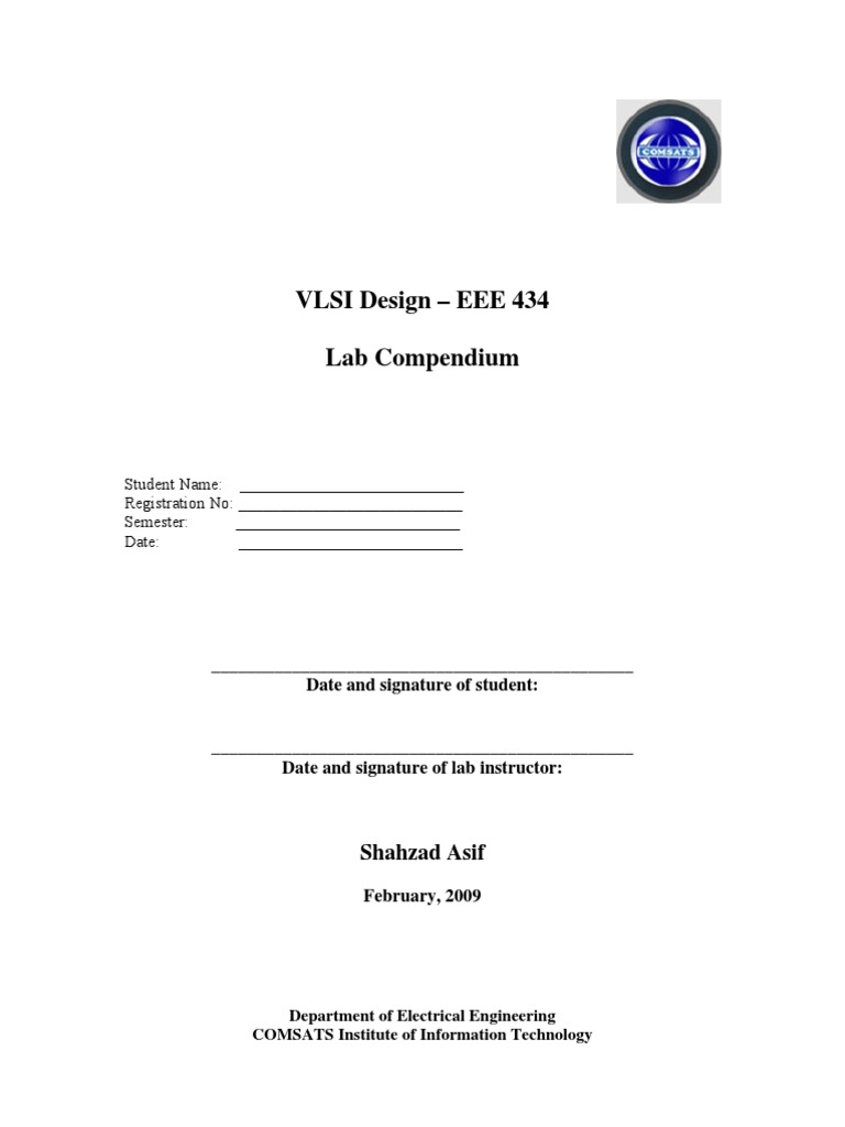 VLSI Lab Compendium | PDF | Cmos | Mosfet