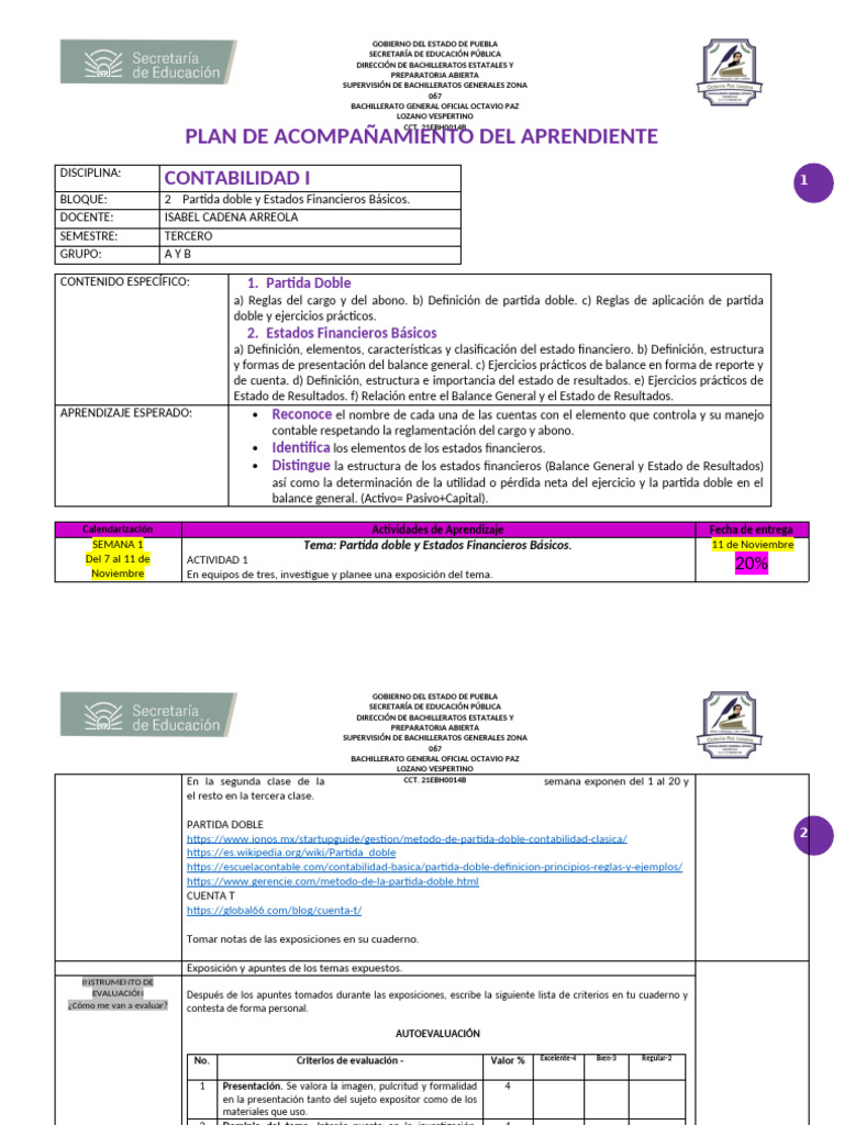 Contabilidad I Bloque 2 | PDF | Contabilidad | Estado financiero