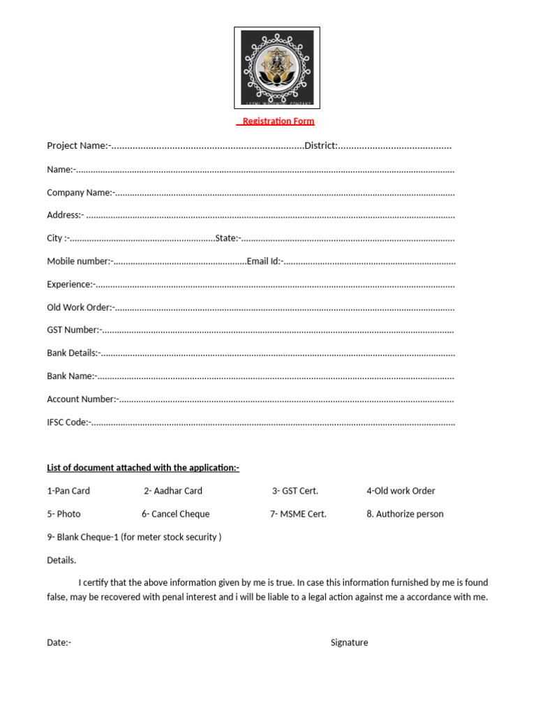 registrationform | PDF | Access Control | Authentication