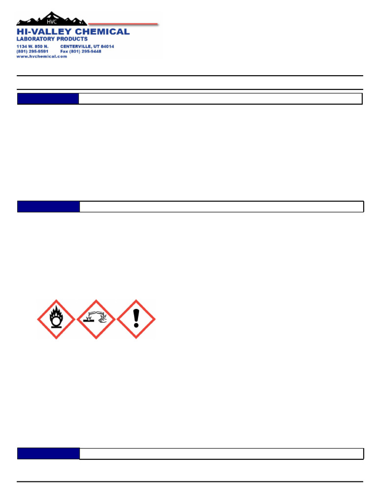 Hydrogen Peroxide Safety Guide | PDF | Toxicity | Firefighting