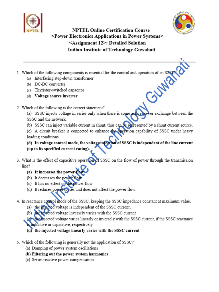 Detailed Solution Assignment 12 | PDF | Capacitor | Electric Power ...