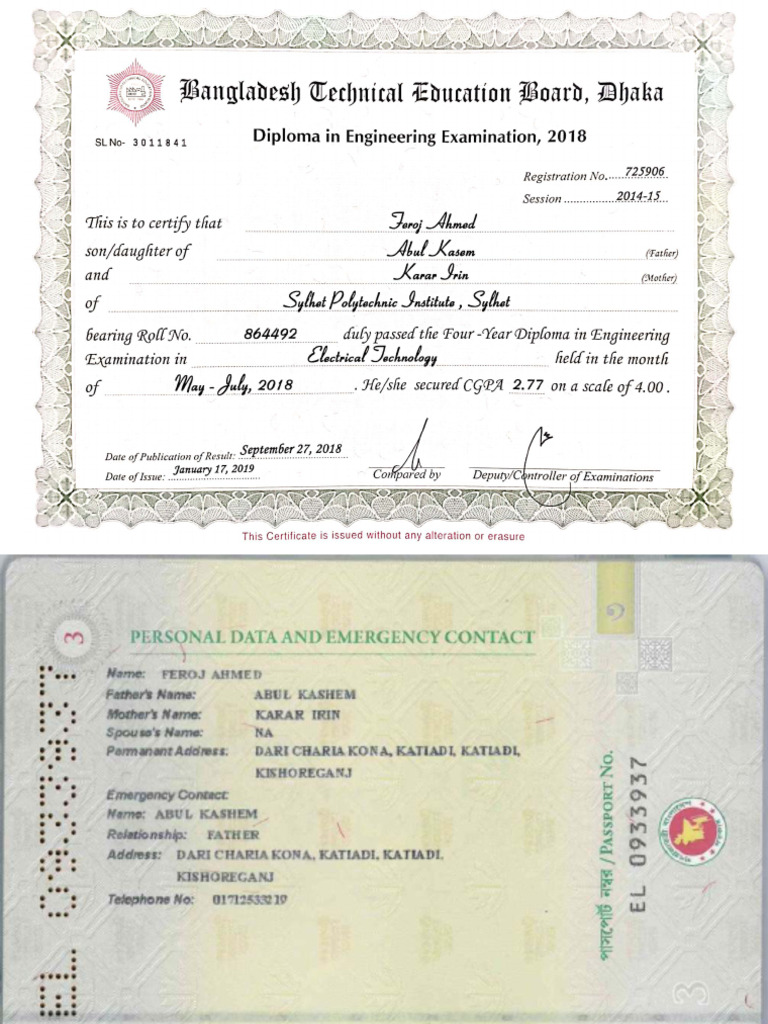 All Certificates Original | PDF