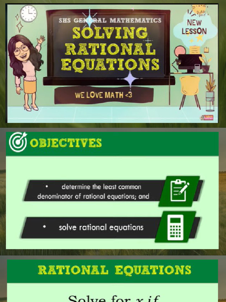 C1 L6 GM Solving Rational Equation | PDF | Finance & Money Management | Law