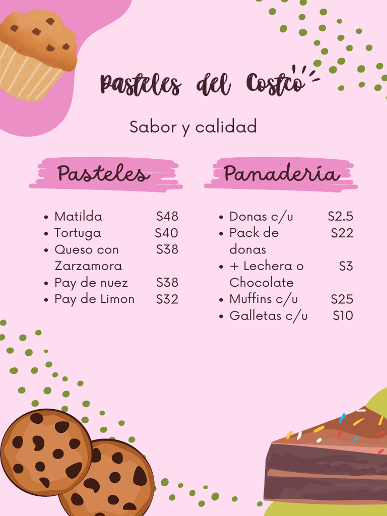 Menú Donas Ilustrado Rosa - 20241115 - 012741 - 0000 | PDF