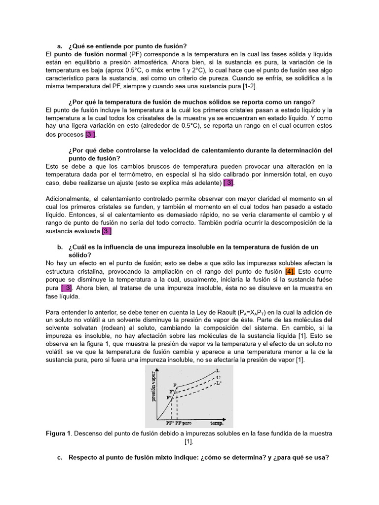 Definición y Determinación del Punto de Fusión | PDF | Solubilidad ...
