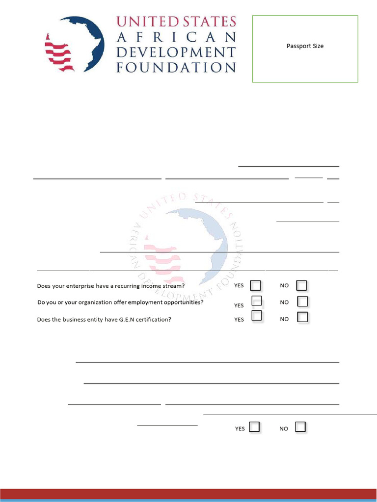 Usadf Business Grant Application Form Kenya PDF | PDF | Identity ...