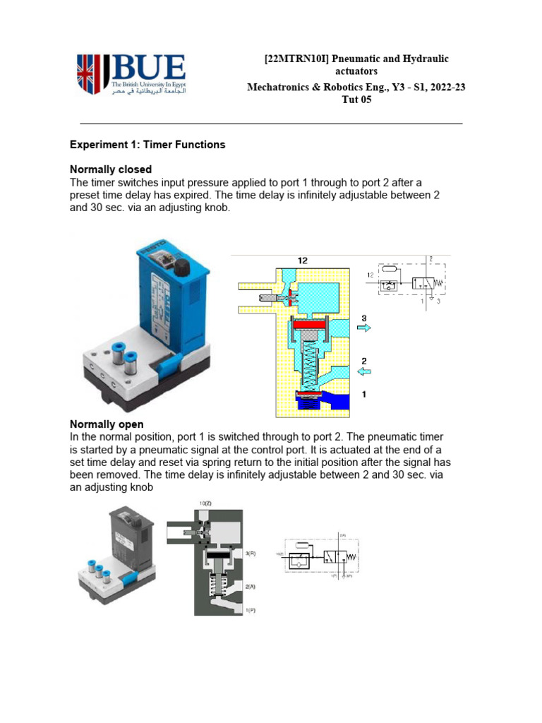 Mechatronics Actuator Experiments | PDF