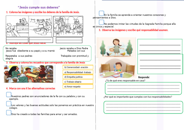 Ficha N°01 - Religión | PDF | Creencia religiosa y doctrina | Teología