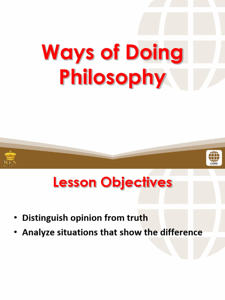 2 Ways of Doing Philosophy | PDF | Phenomenology (Philosophy) | Argument