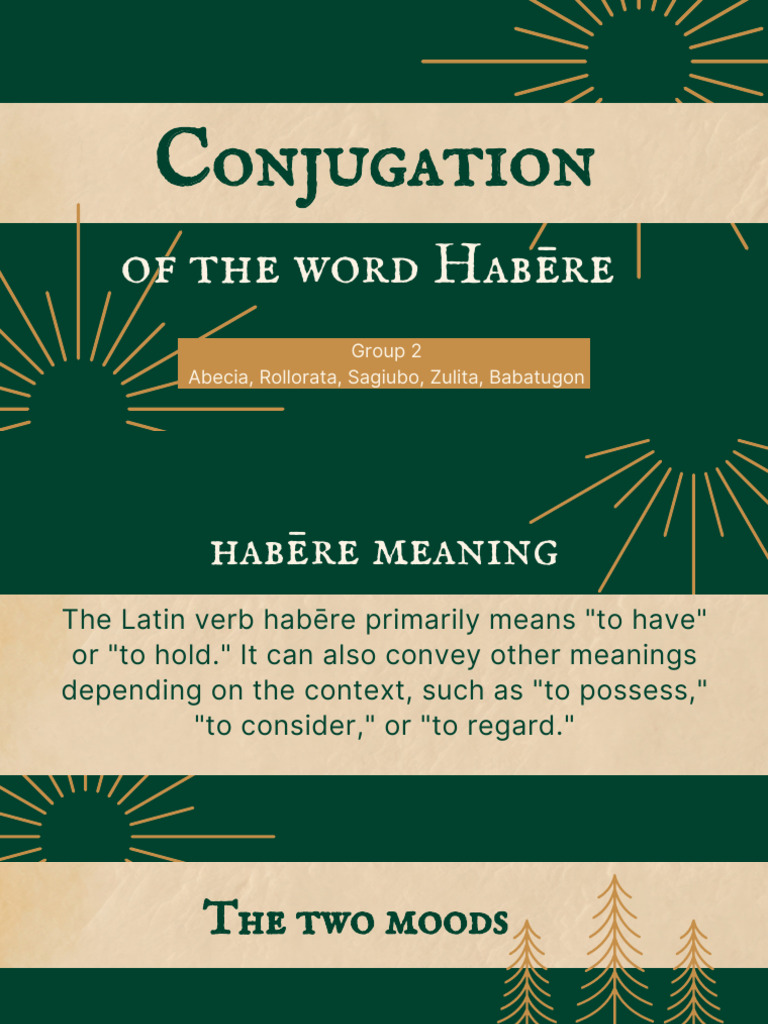 Conjugation Group 2 | PDF | Grammatical Tense | Perfect (Grammar)