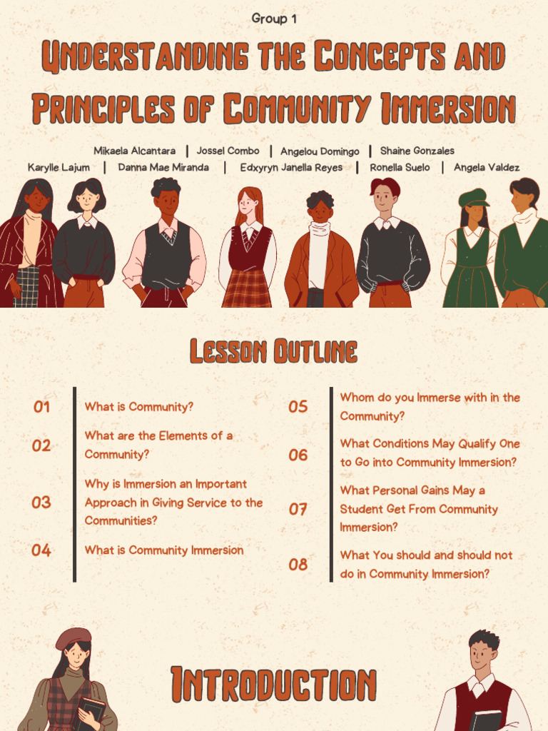 Understanding The Concepts and Principles of Community Immersion | PDF | Community | Liberal ...