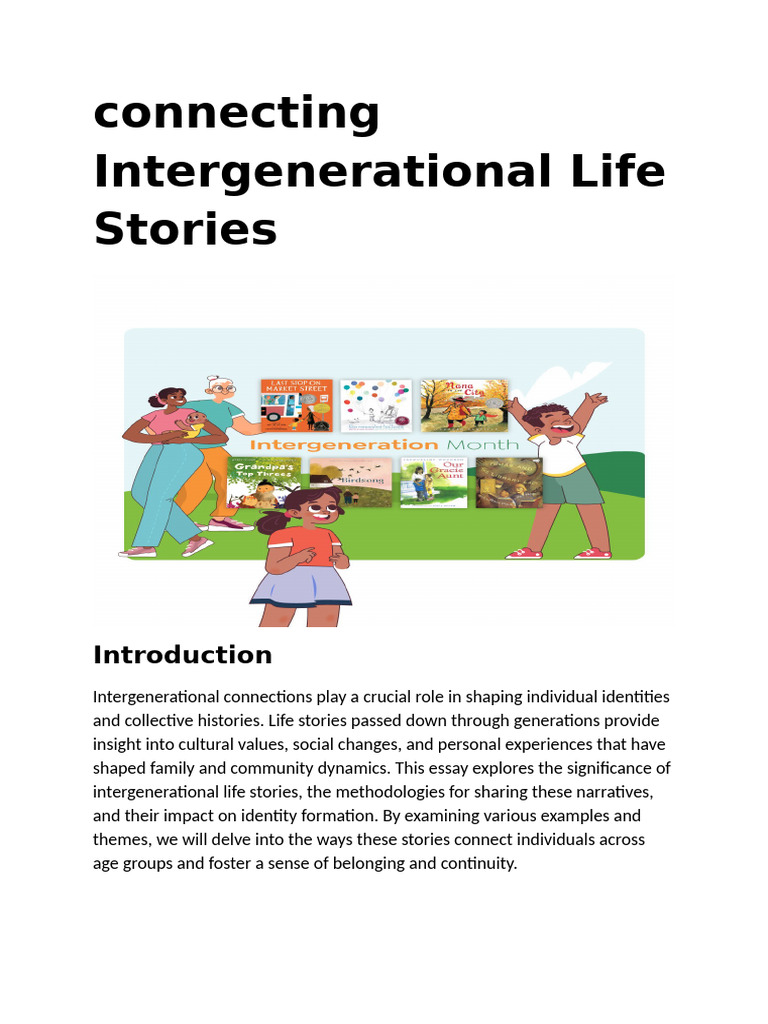 Connecting Intergenerational Life Stories | PDF | Storytelling | Narrative