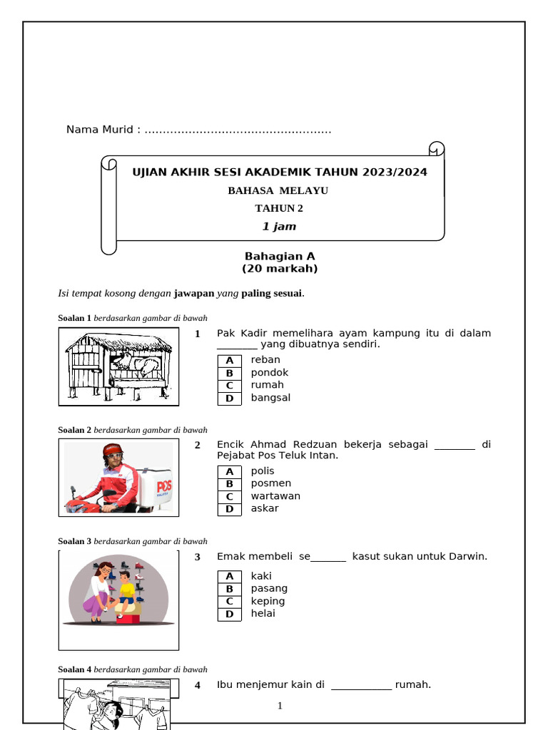 Uasa BM THN 2 2023 | PDF
