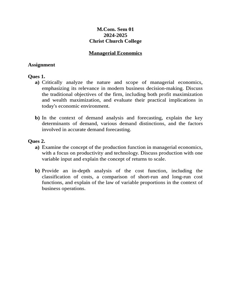 Sem 1 Assignment | PDF | Business