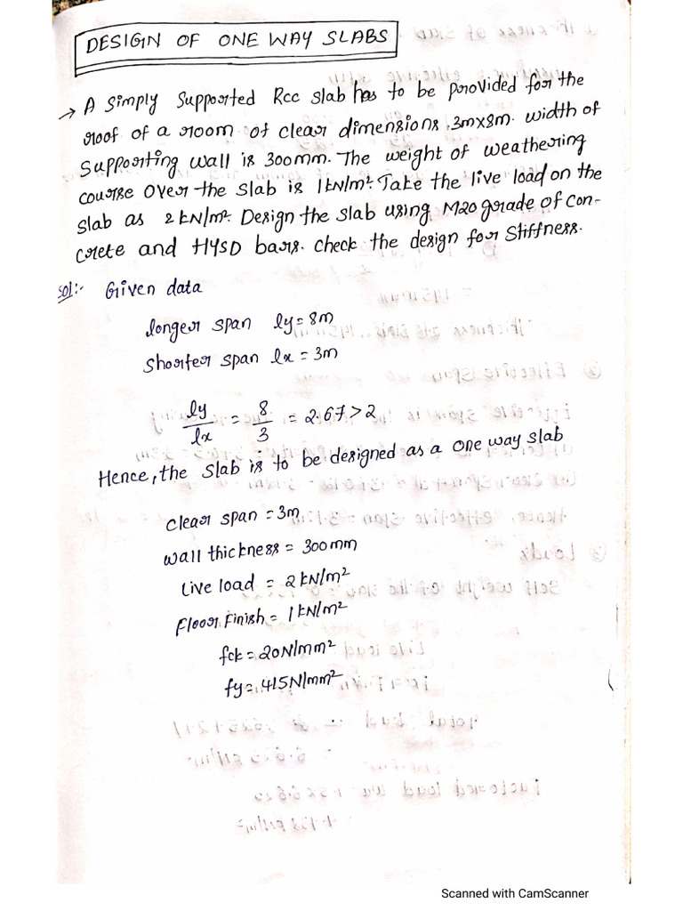 Design of Oneway Slab | PDF
