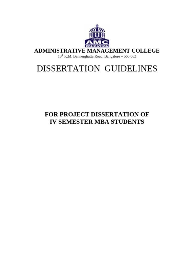 Dissertation Guidelines | PDF | Thesis | Methodology
