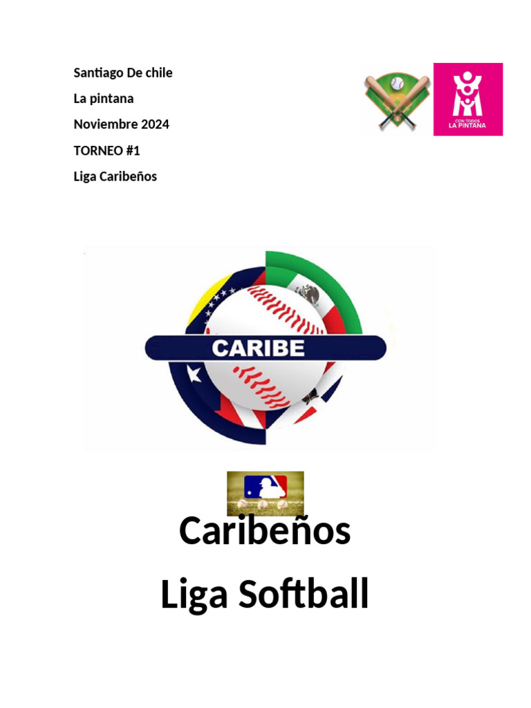 CARIBEÑOS SOFTBALL Final... | PDF | Lanzador | Posiciones de Béisbol