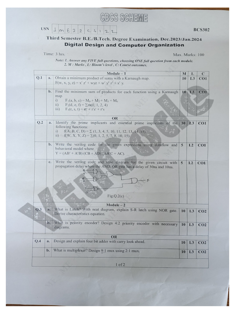 @vtucode - in DD&CO Previous Year Paper 2022 Scheme | PDF
