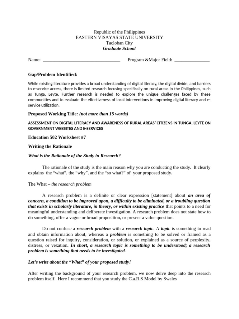 Educ 502 Worksheet No. 7. Midyear 2024 | PDF | Survey Methodology | Cognition