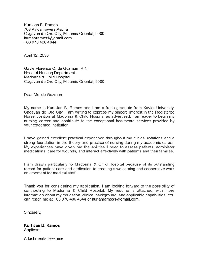 Application Letter English | PDF