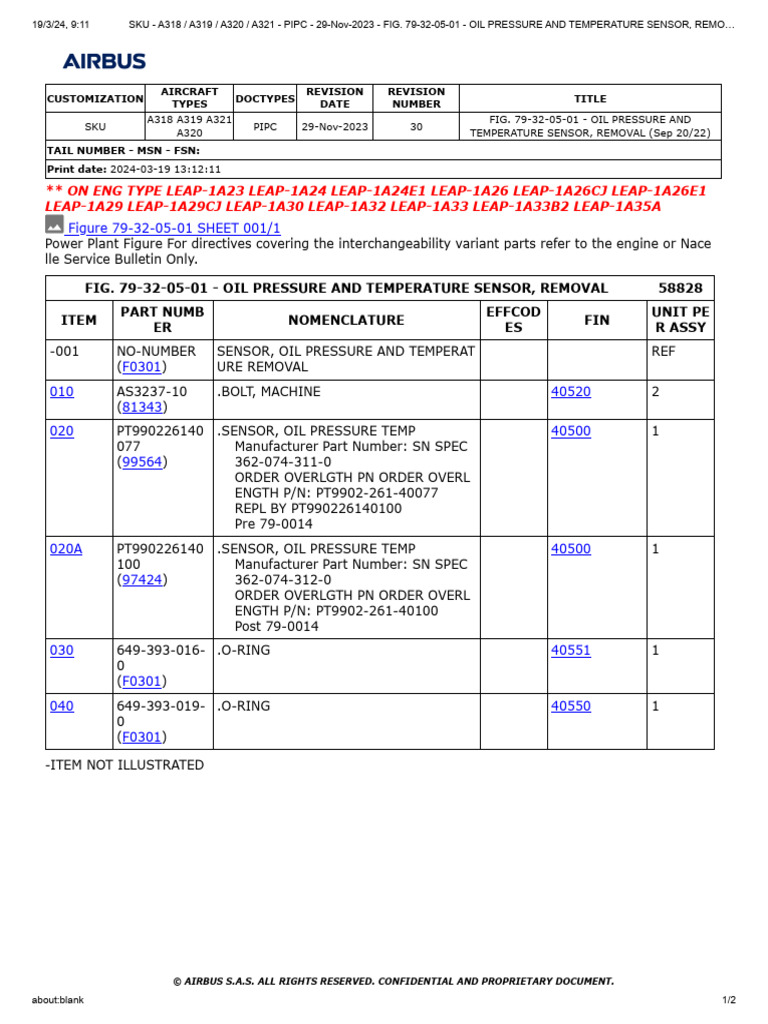 Oil Pressure & Temperature Sensor Guide | PDF | Airliner | Aviation