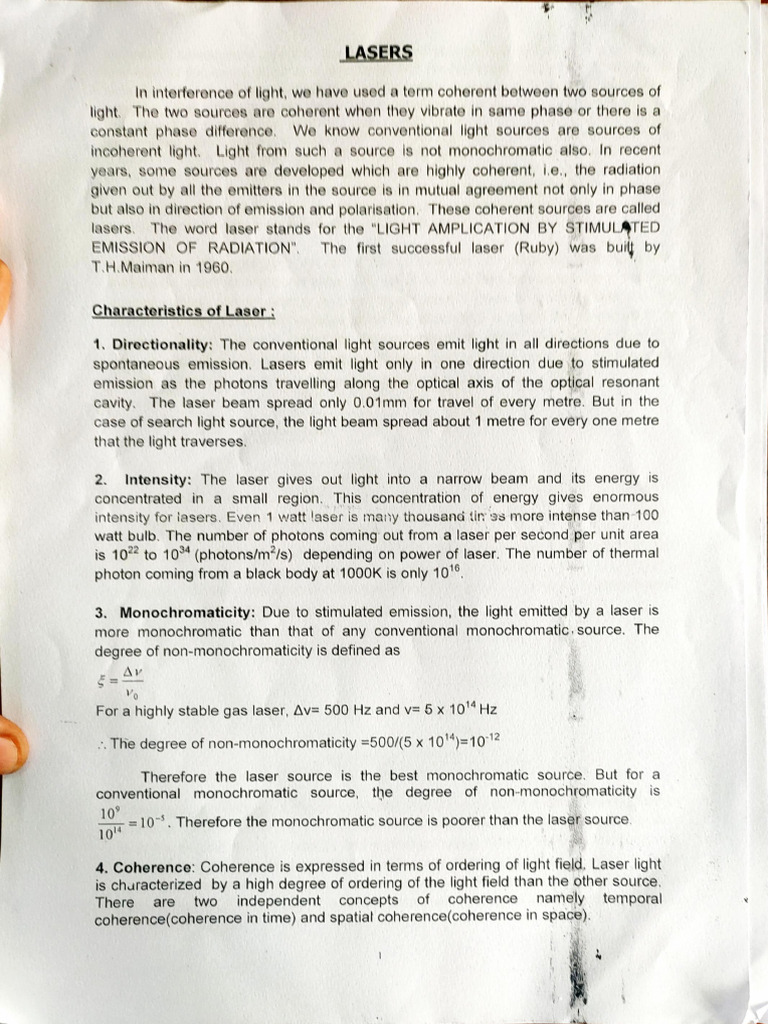 Lasers | PDF