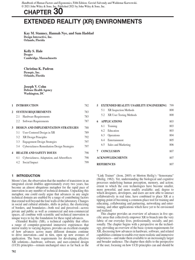 Extended Reality (XR) Environments - August 2021 | PDF | Augmented ...